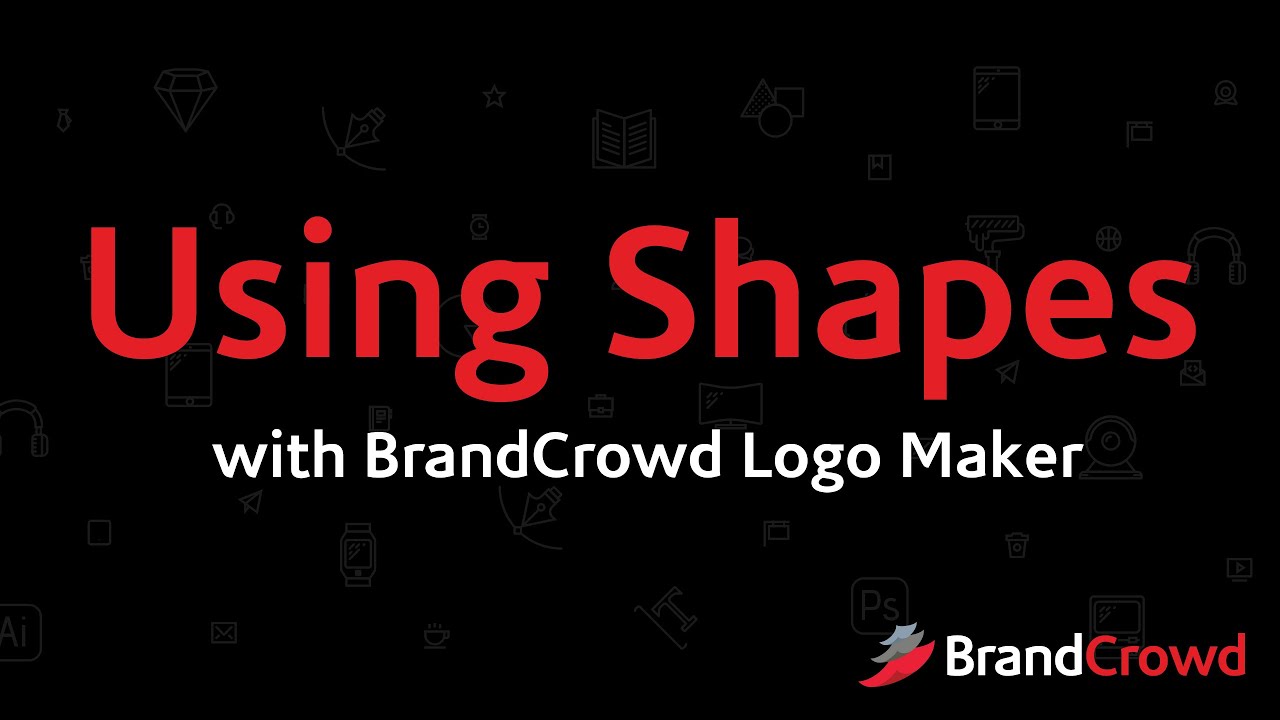 Using Shapes with BrandCrowd Logo Maker - YouTube