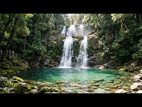 Listen to the sound of the beautiful stream and bird chirping