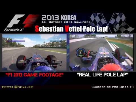 F1 2013 KOREAN POLE POSITION LAP BY SEBASTIAN VETTEL