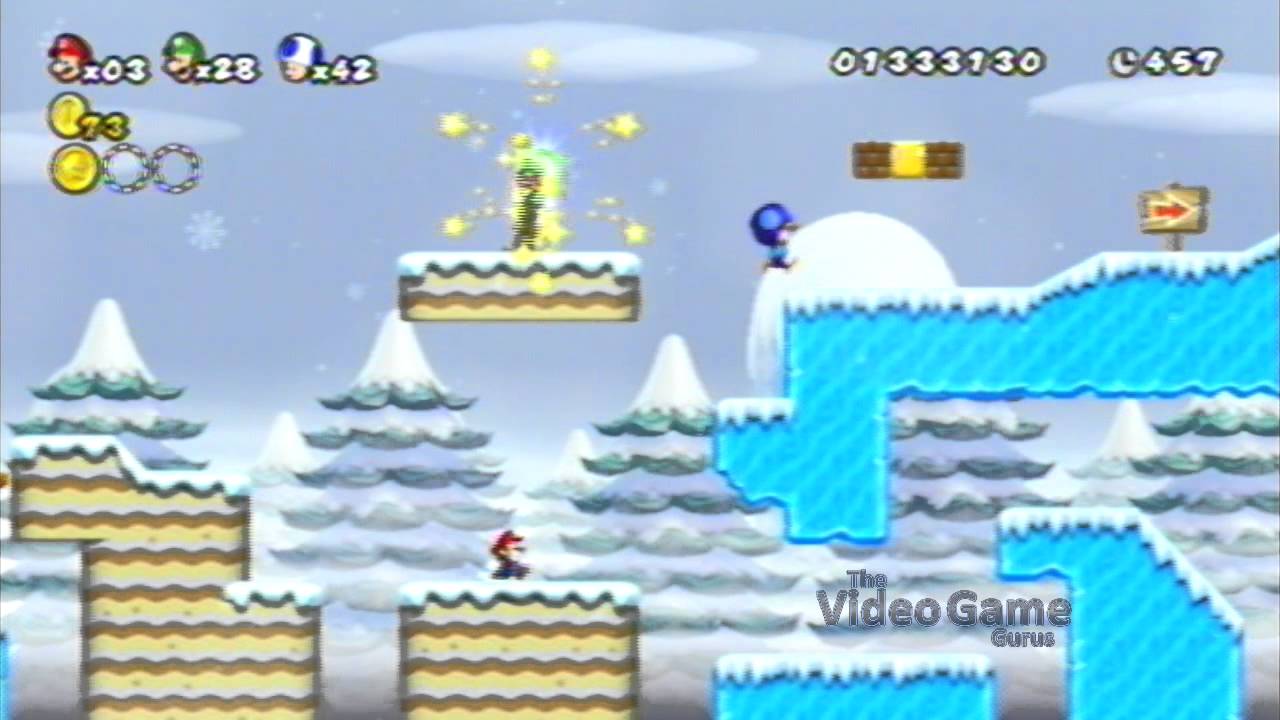 Let's Play New Super Mario Bros. Wii | 7. Ice Physics - YouTube
