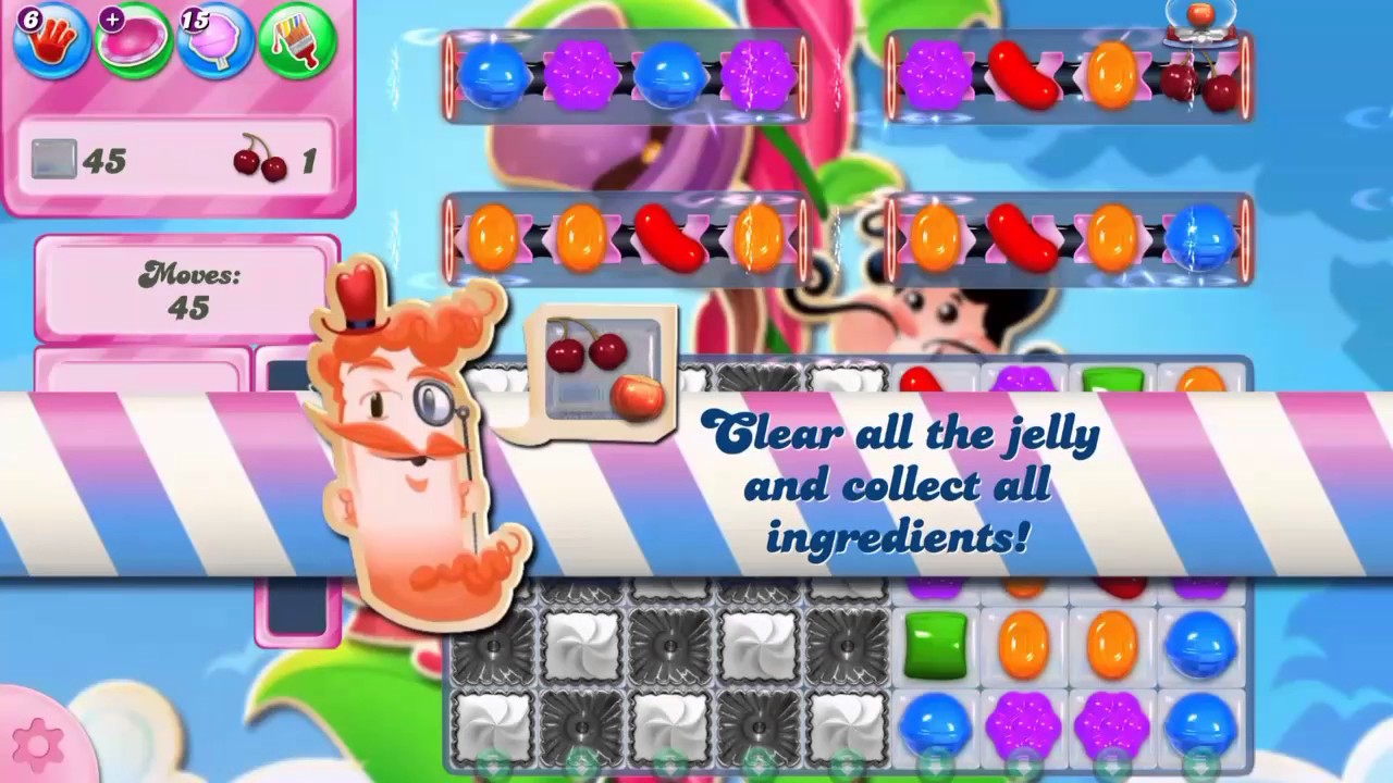 Candy Crush Saga Level 1808 No Boosters - YouTube