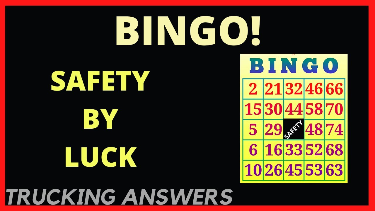 Safety Bingo | Safety equals luck | Trucking Answers - YouTube