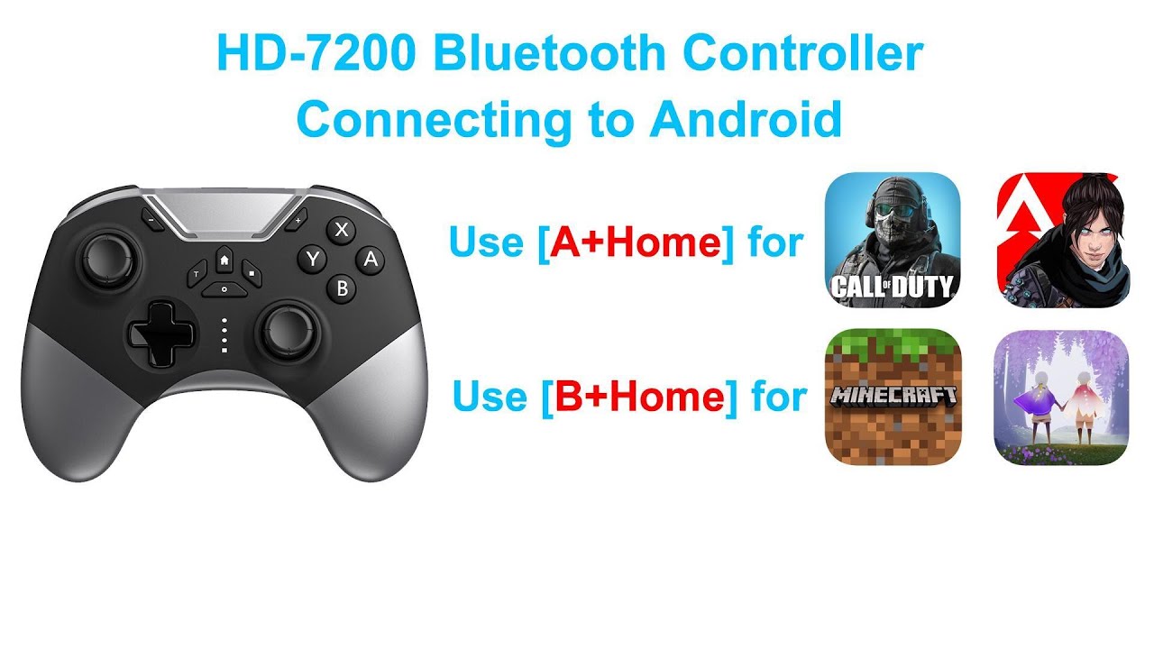 HD-7200 Bluetooth Controller Connecting to Android - YouTube