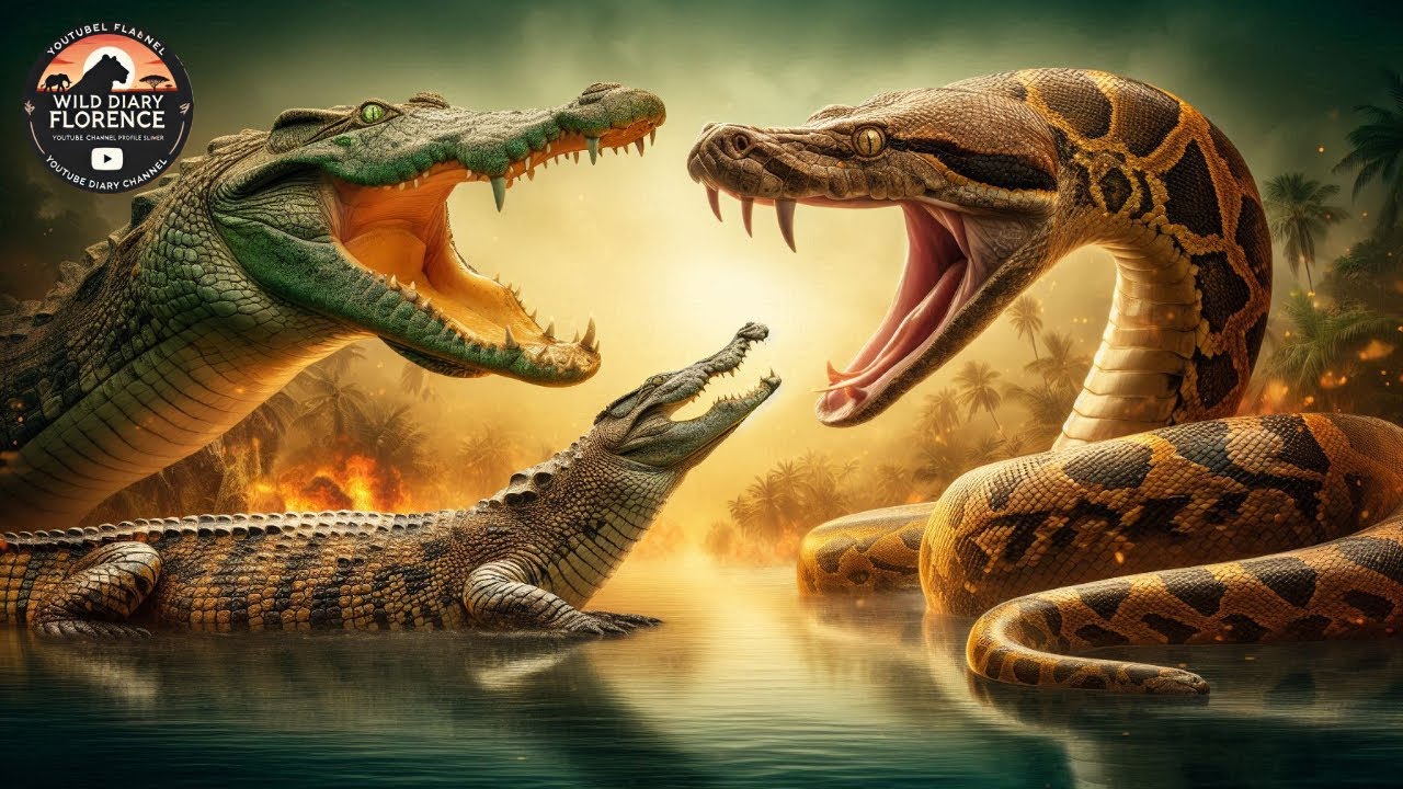 Wildlife WARS 2024 Python Takes on Crocodile in EPIC Showdown! - YouTube