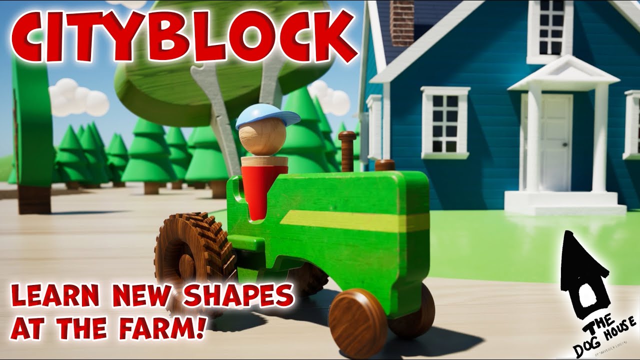 CityBlock - Let's Learn about 3D Shapes on the farm with Tractor! - YouTube
