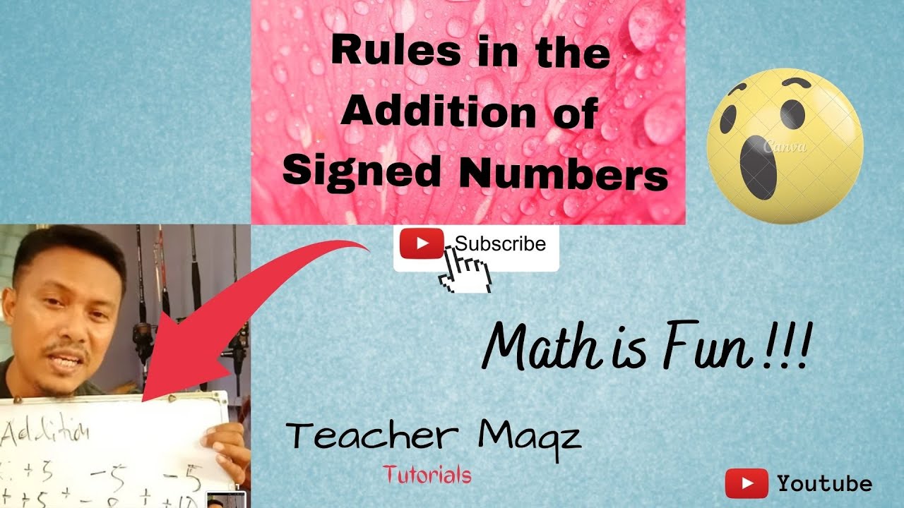 Basic Math:Rules in the addition of signed numbers@MaqLinz Tv - YouTube