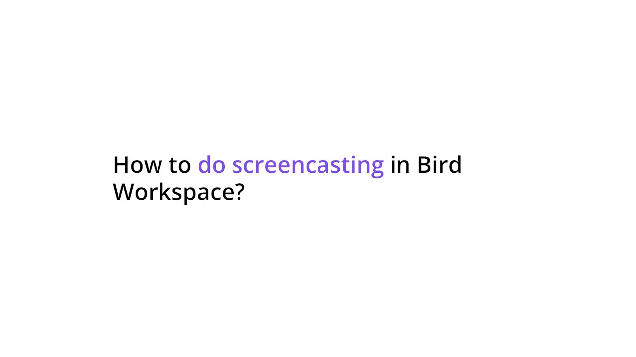 Casting | How to in Bird Workspace - YouTube