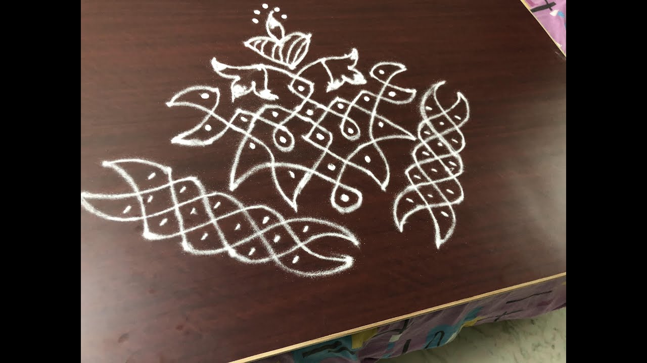 simple and easy daily kolam - YouTube