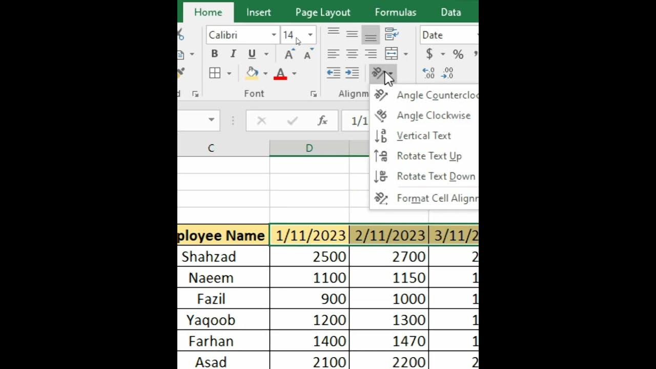 Style your table with rotated headers #excel #header #exceltutorial - YouTube