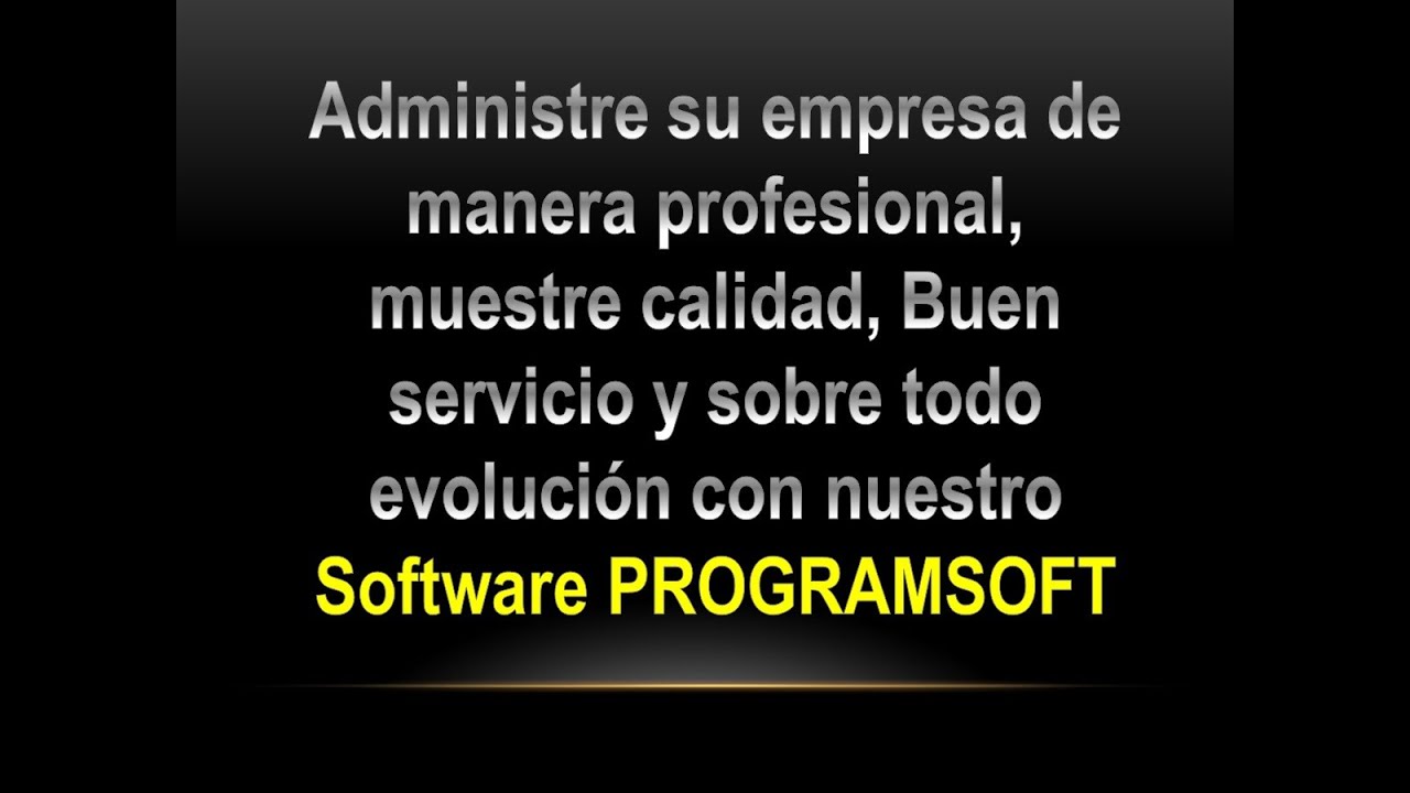PROGRAMSOFT CONTROL ADMINISTRATIVO - YouTube