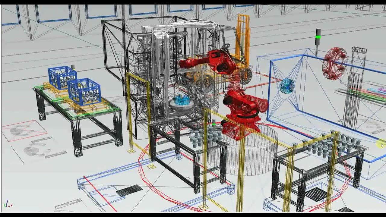 Tecnomatix Plant Simulation. Robot. - YouTube