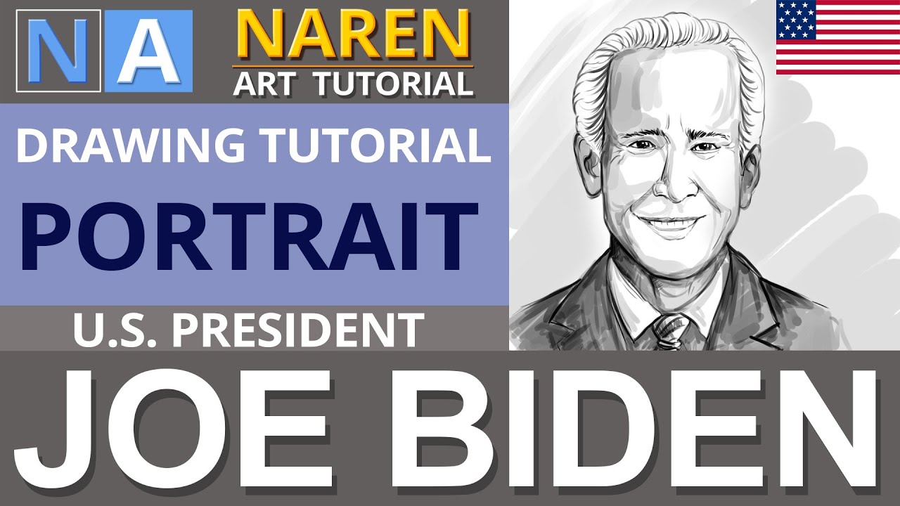 U.S. President Joe Biden Pencil Portrait - YouTube