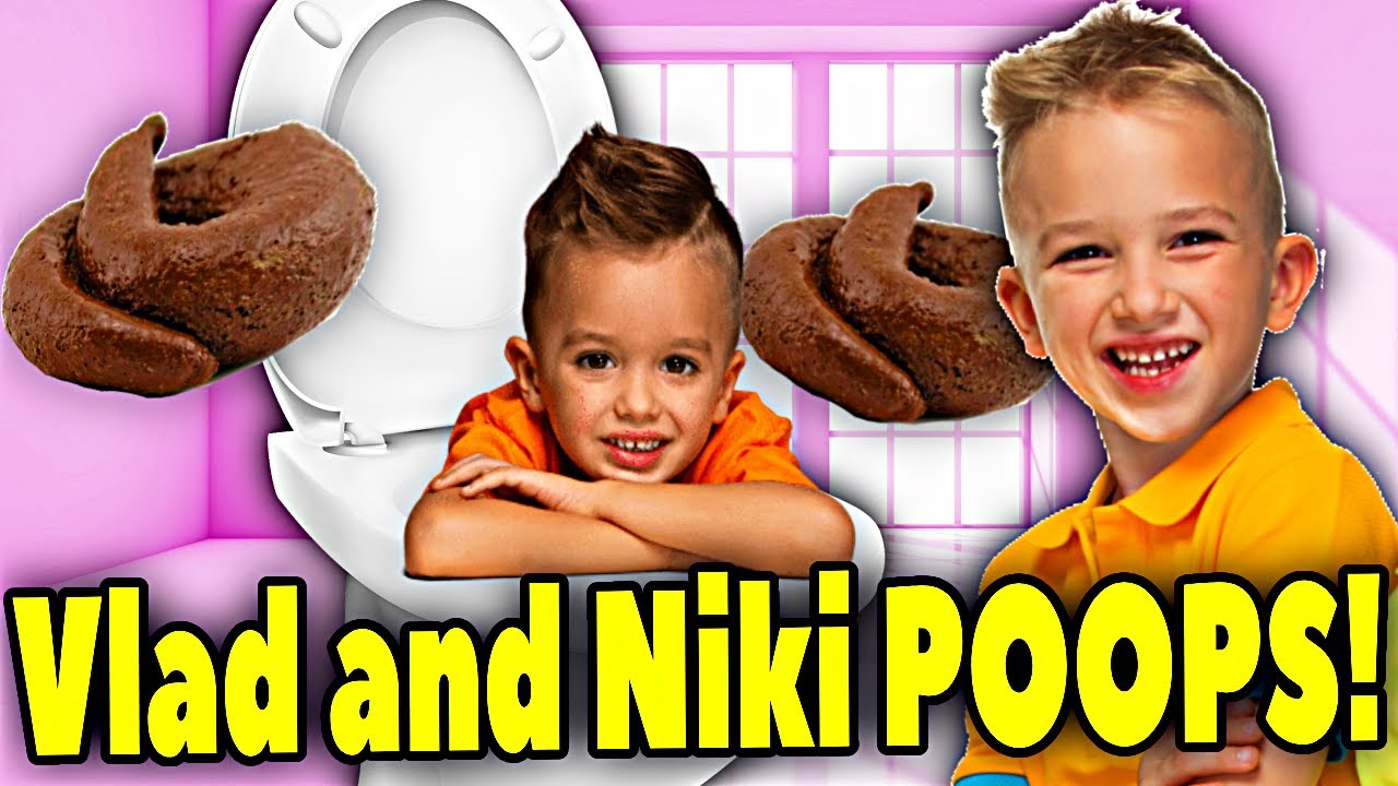Vlad and Niki POOPS in the TOILET! Vlad and Niki plays in the TOILET ...