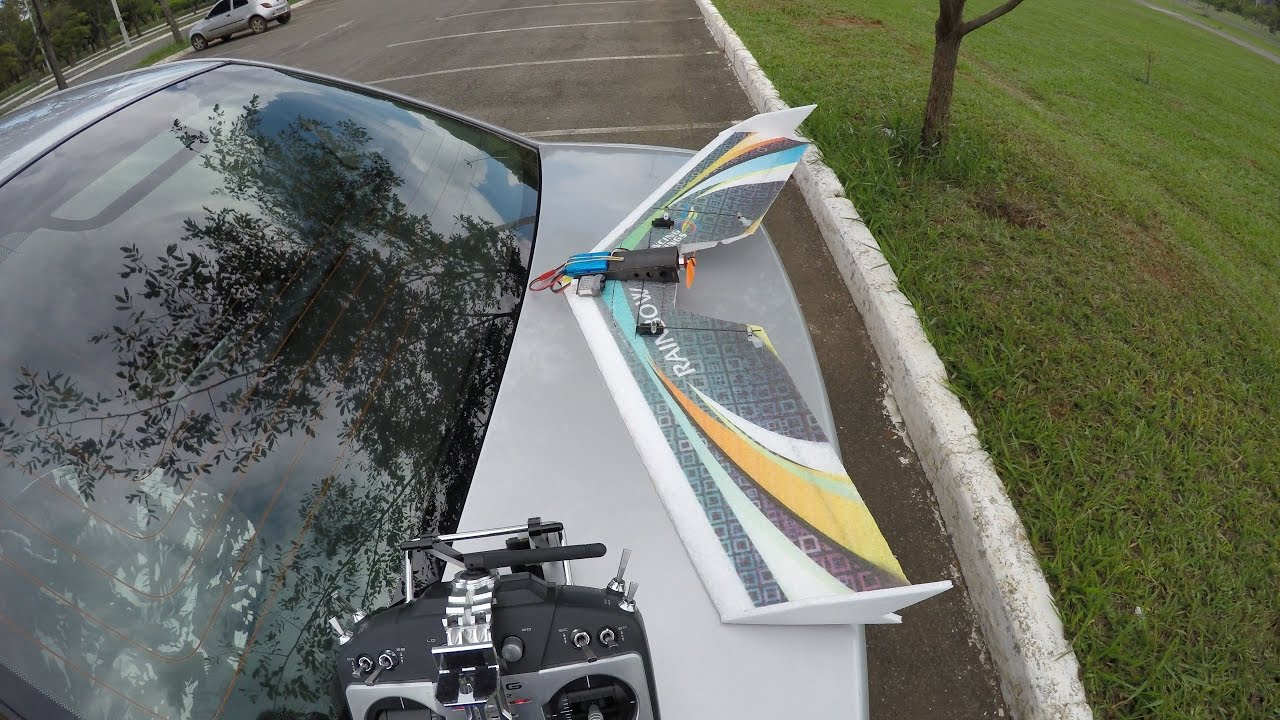Voo da Asa Zagi de EPP 80cm - Rainbow Fly Wing - YouTube