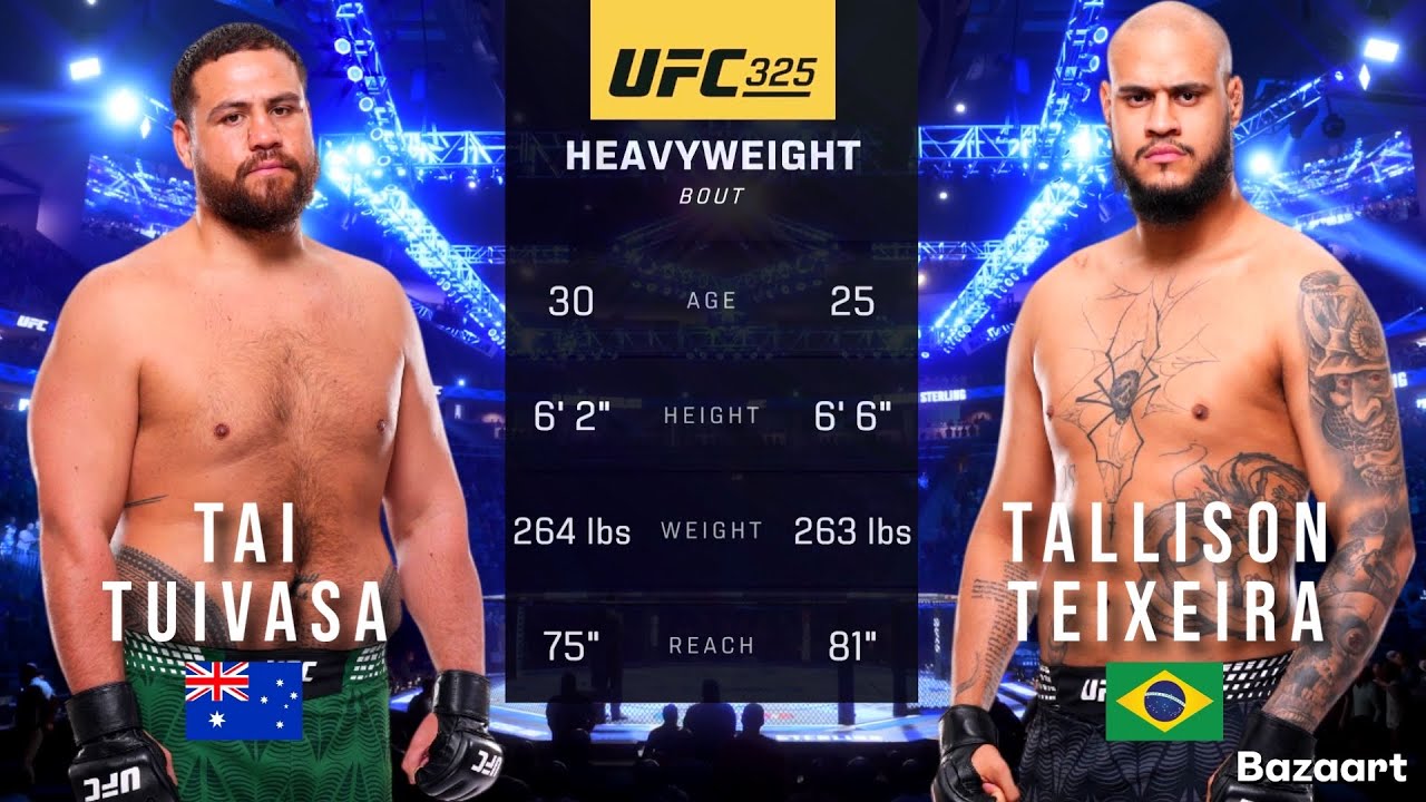 TAI TUIVASA VS TALLISON TEIXEIRA FULL FIGHT UFC 325 - YouTube