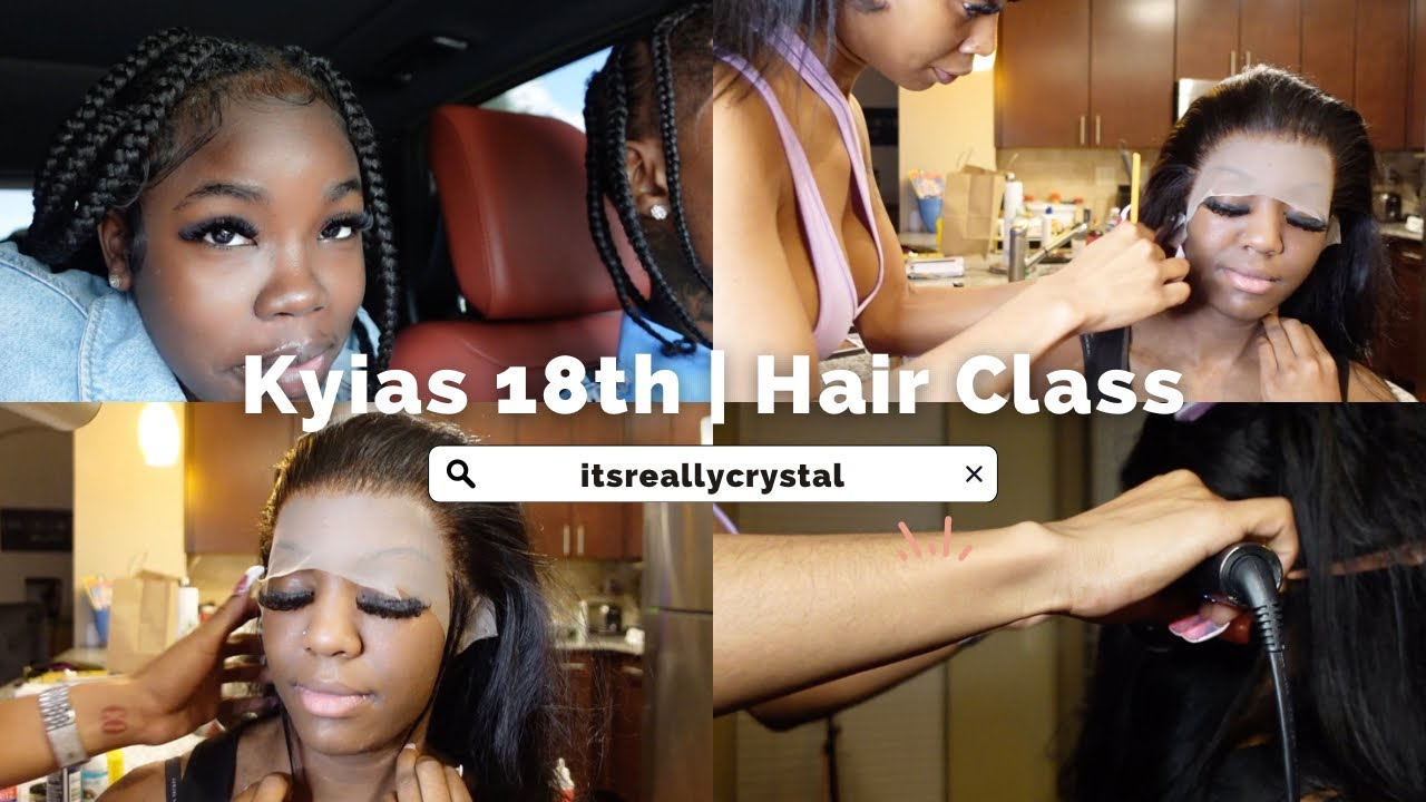 I GOT KYIA LASHES DONE FOR HER 18TH BIRTHDAY!🎊😍 | Come to my hair class ...