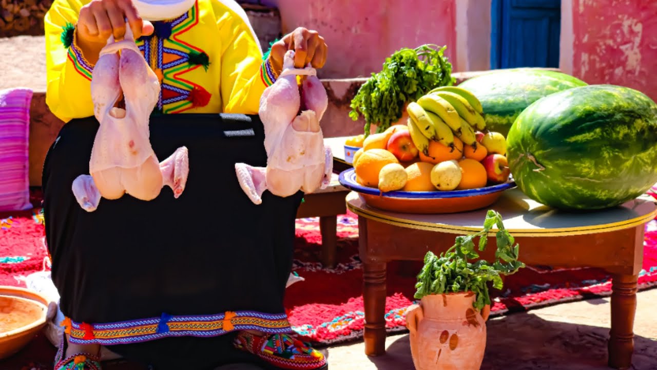 The Rustic Lunch:simple village lunch with fresh ingredients 🧄🍅🐓 - YouTube