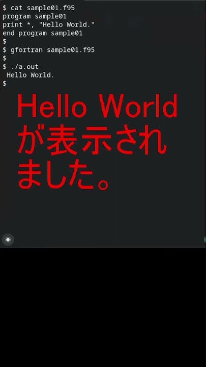 Fortran入門 01.Hello World #Shorts - YouTube