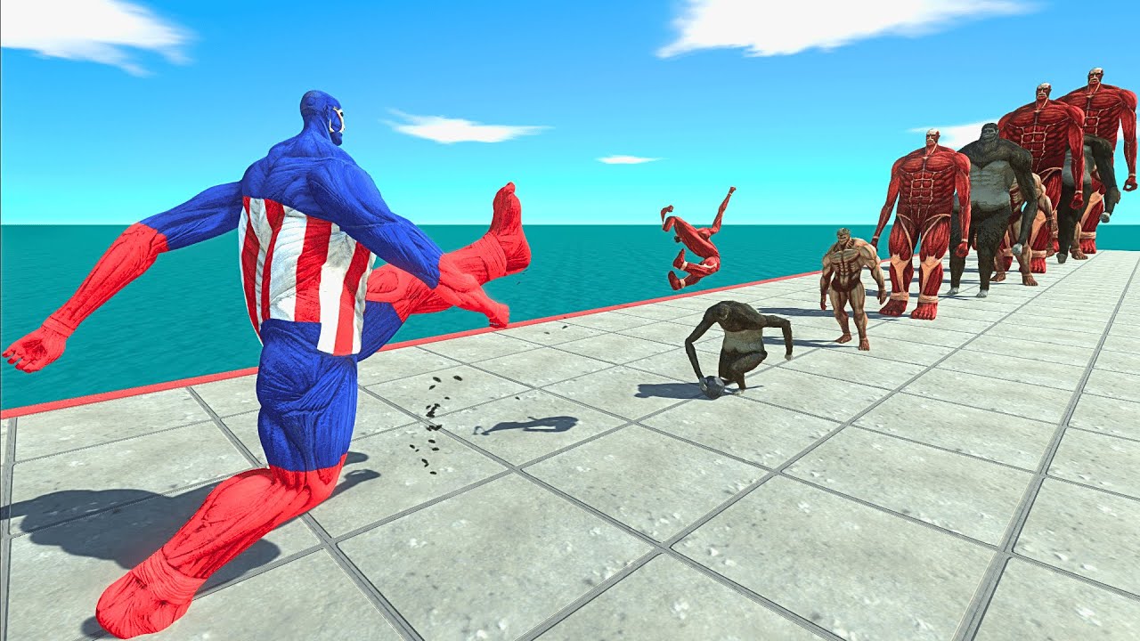 Avengers vs 10 Levels of Beast Titan x Colossal Titan x Armored Titan ...