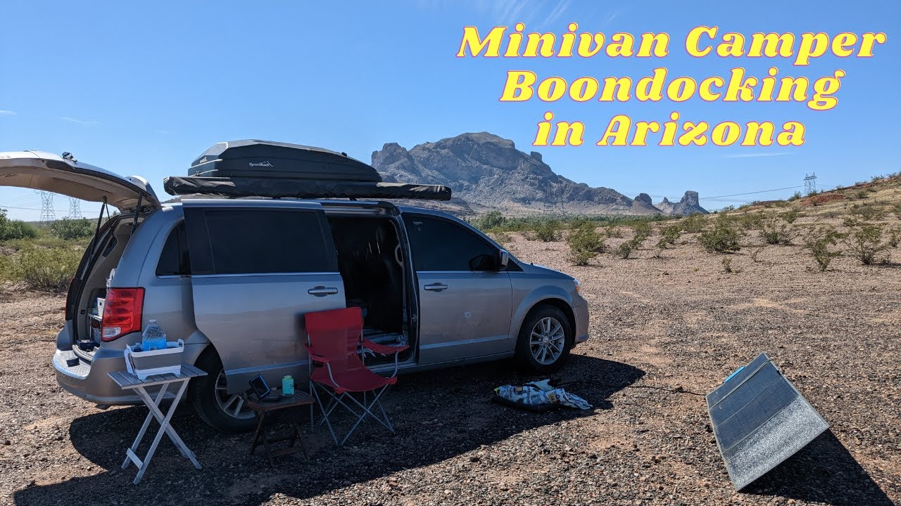 Minivan Camper BOONDOCKING in Arizona | Van Life Nomad Season in the ...