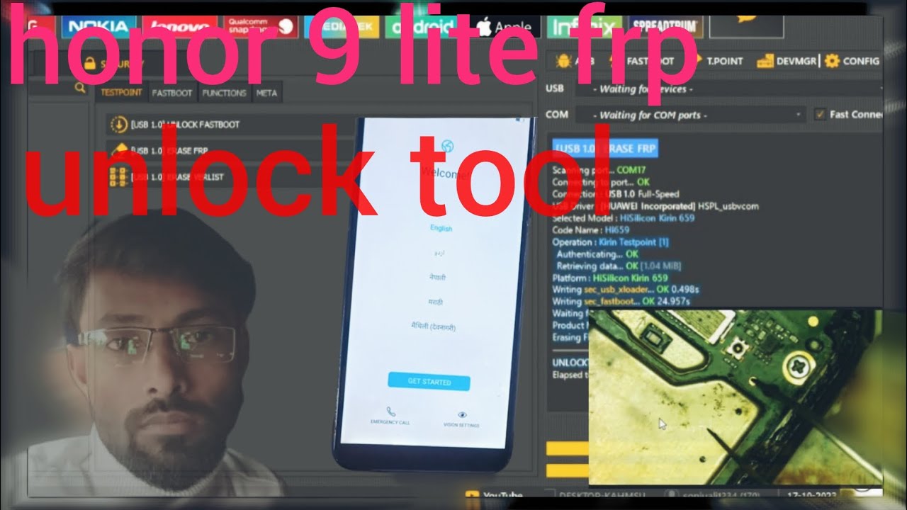 honor 9 lite frp unlock tool - YouTube