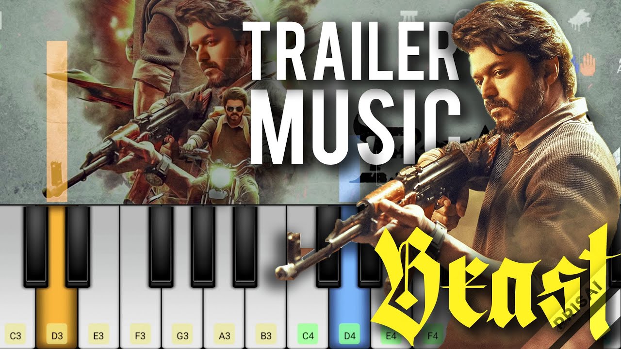 Beast 🔥 Trailer BGM - Keyboard Notes | Recreation Cover | Thalapathy ...