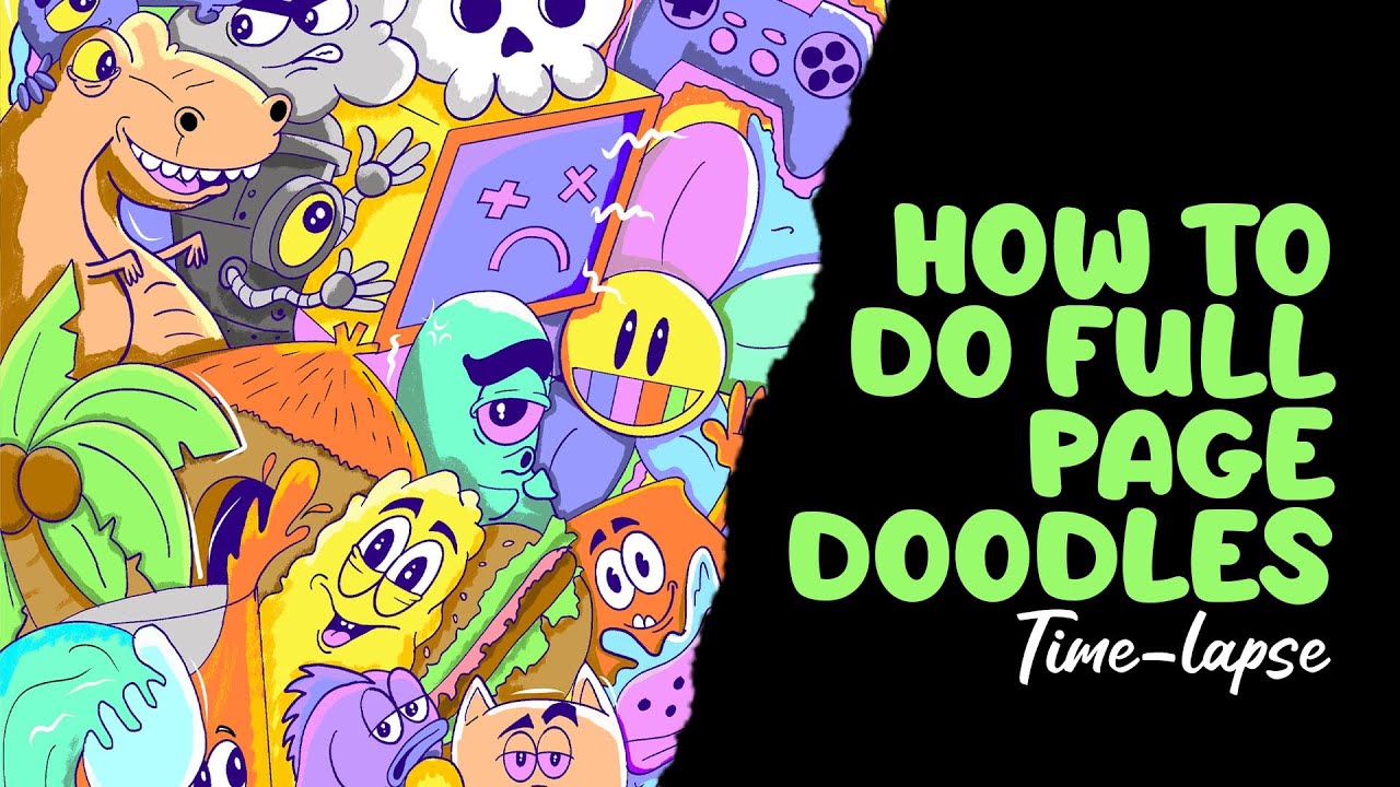 How To Do A Full Page Doodle | Adobe Fresco | Time-Lapse ...