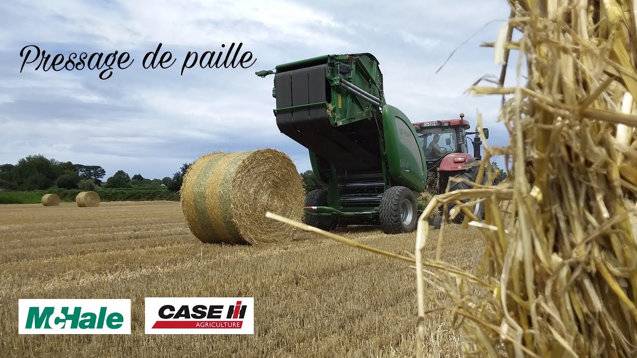 Pressage de paille 2020 | Case | Mchale | - YouTube