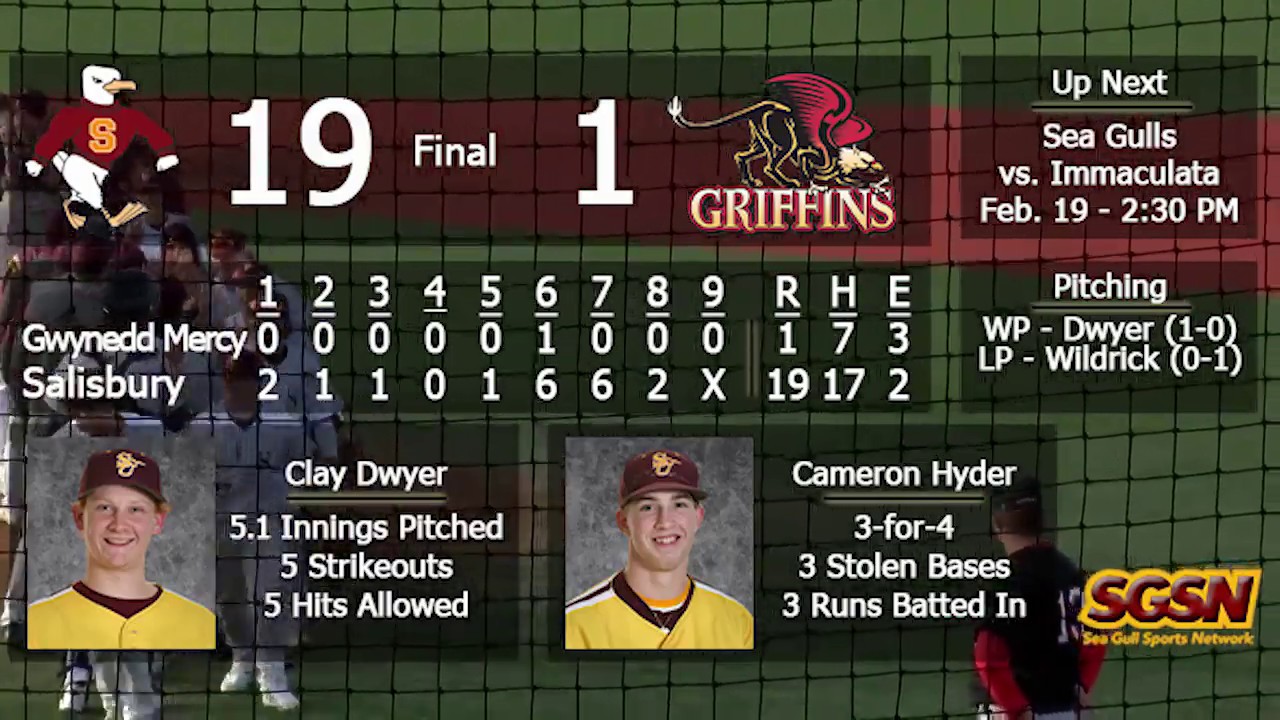 Salisbury Baseball vs. Gwynedd Mercy | February 15, 2020 - YouTube