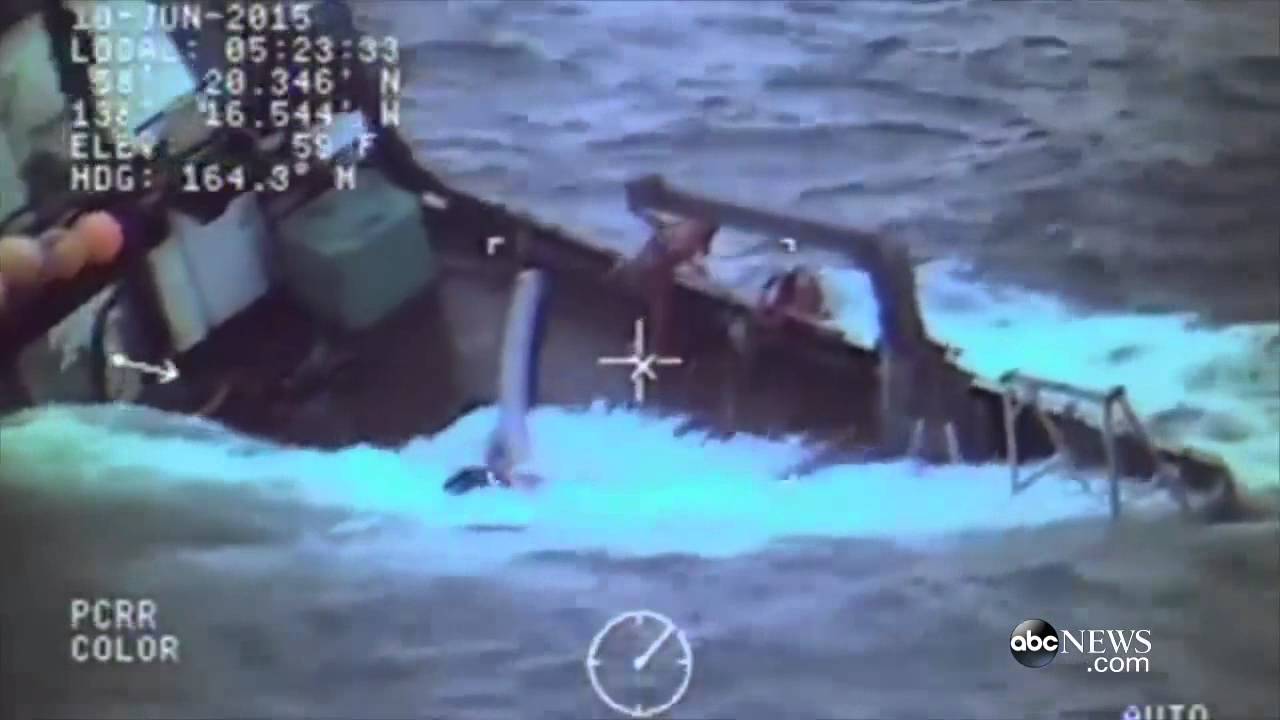 Coast Guard Saves Crew of Sinking Boat: Caught on Tape - YouTube
