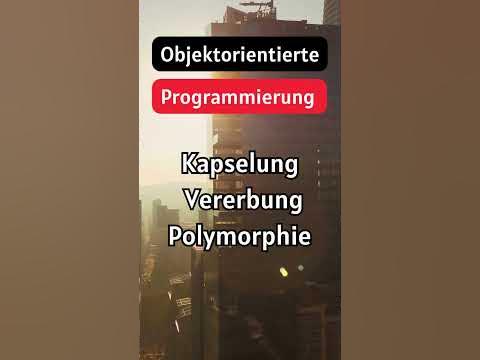 Prinzipien der Objektorientierten Programmierung - YouTube