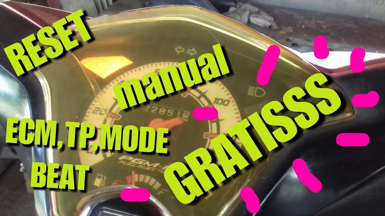 cara reset manual honda beat fi - YouTube