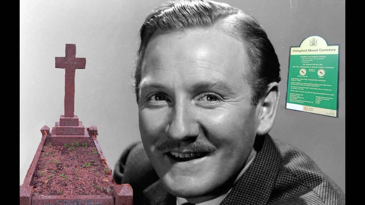 Leslie Phillips (British actor/comedian) grave, Chingford - YouTube