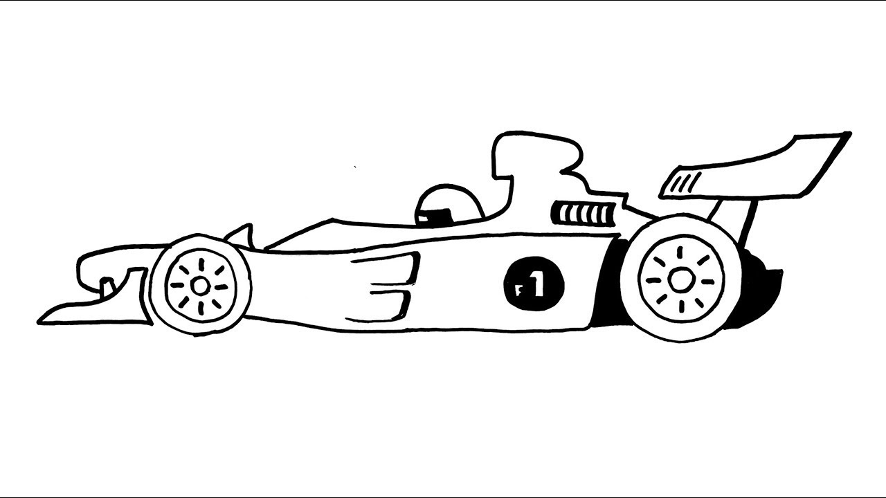 How To Make A Race Car Drawing Easy - Race Car Drawing Easy Step by ...