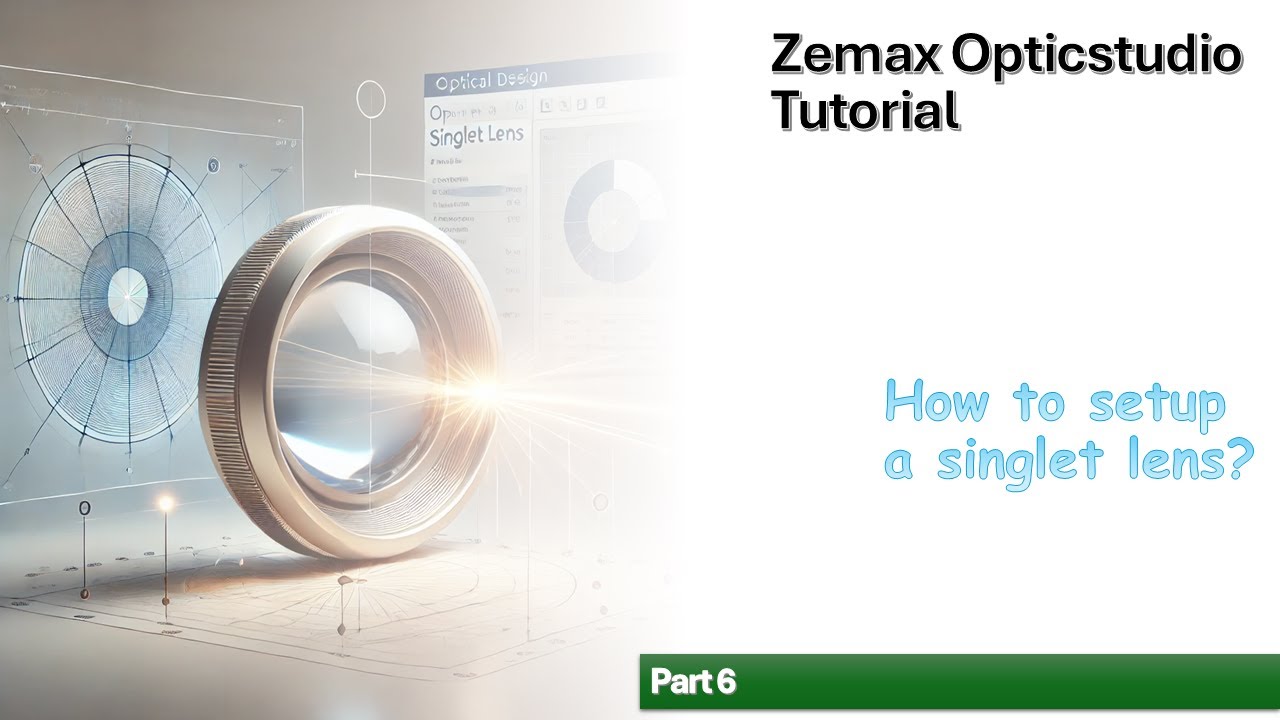 Zemax Opticstudio Tutorial | How to Setup a Signlet Lens Pt 6 - YouTube