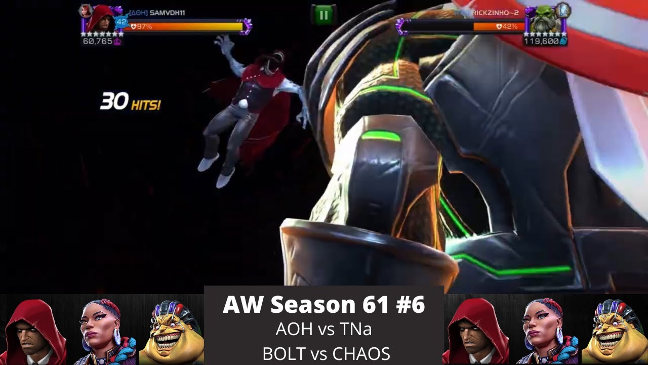 Easy Dubs | AW Season 61 #6 | AOH vs TNa, BOLT vs CHAOS | Marvel ...