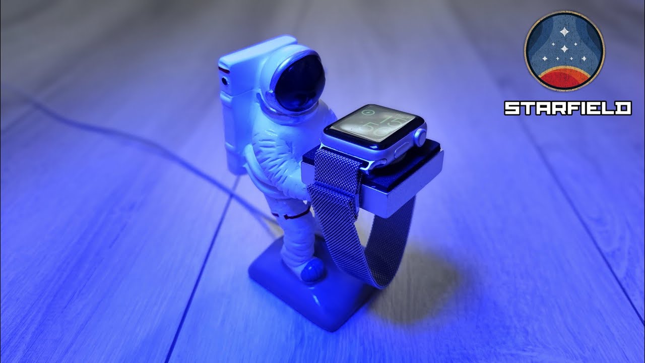 Фигурка астронавта STARFIELD для зарядки APPLE WATCH - YouTube