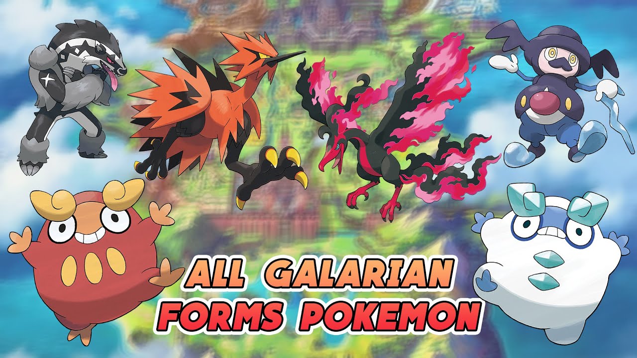 All Galarian Forms Pokemon in Pokémon Sword and Shield | All Galar ...