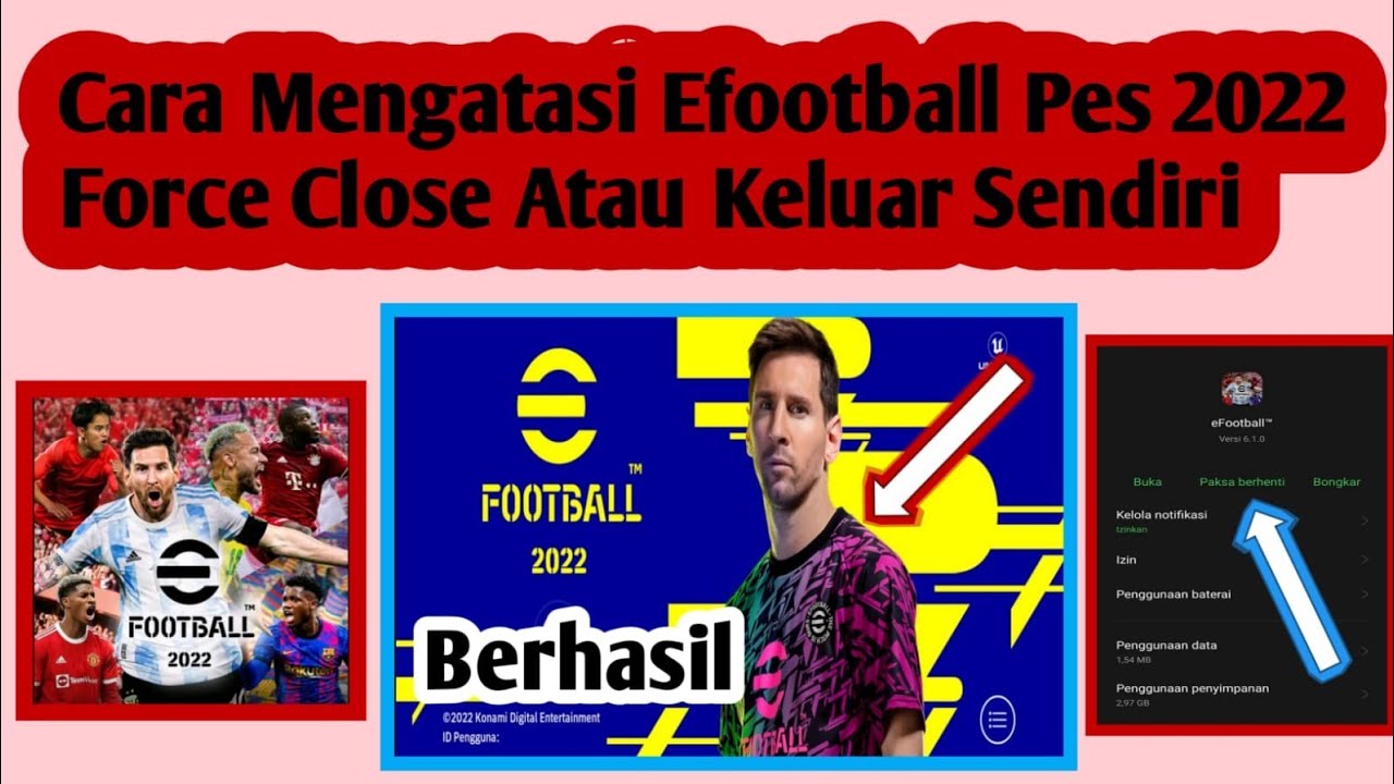 Cara Mengatasi Efootball Pes 2022 Force Close Atau Keluar Sendiri - YouTube
