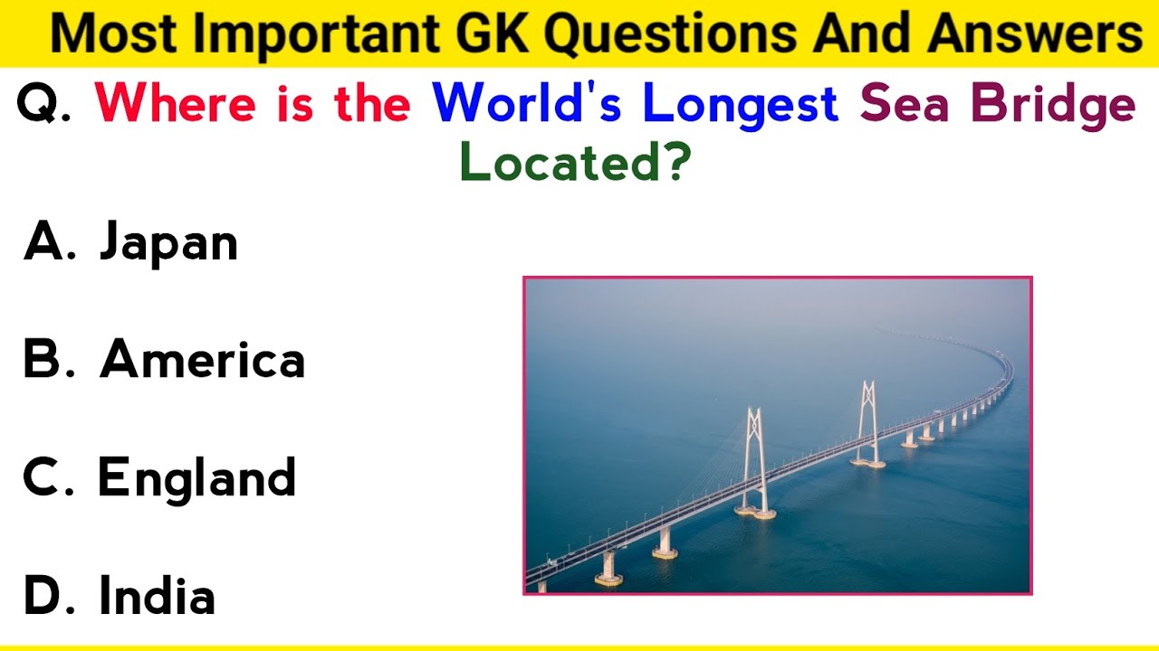Top 20 GK Questions And Answers || General Knowledge || GK In English ...