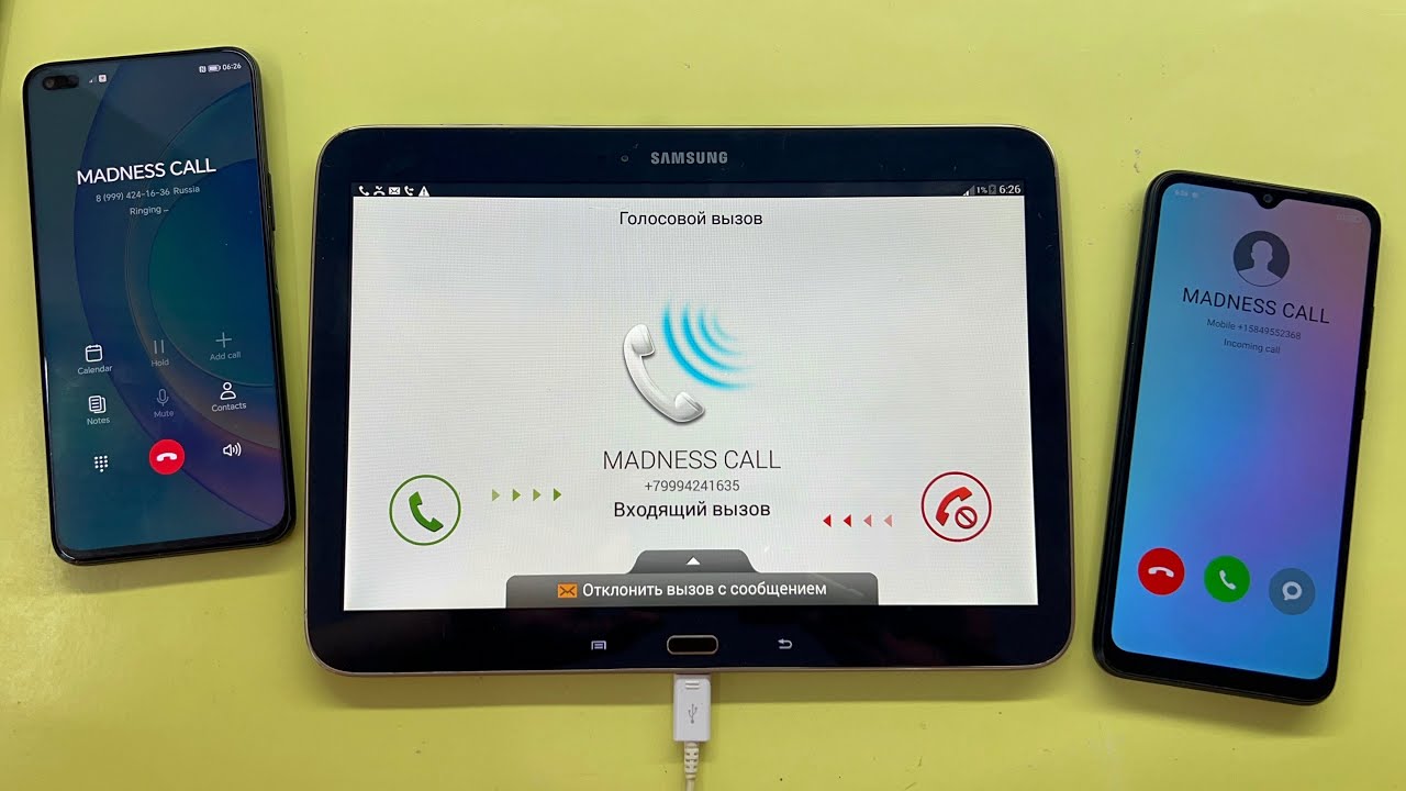 Incoming Call Xiaomi Redmi 9C NFC Samsung Galaxy Tab3, Outgoing Dual ...