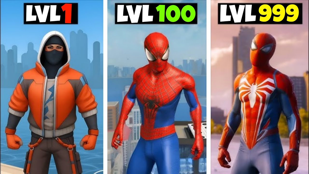 Going From Noob To Pro 🔥 In Spider-man Games - YouTube