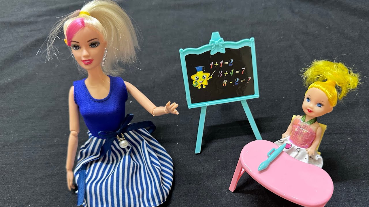 6:25 Minutes Satisfying with Unboxing Cute Barbie Class room playset ...