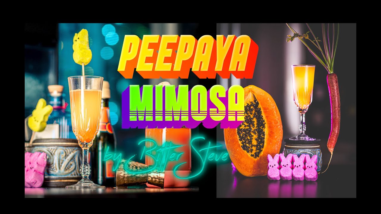 The Peepaya Mimosa - A Magical Brunch Cocktail made with Papaya, Peeps ...