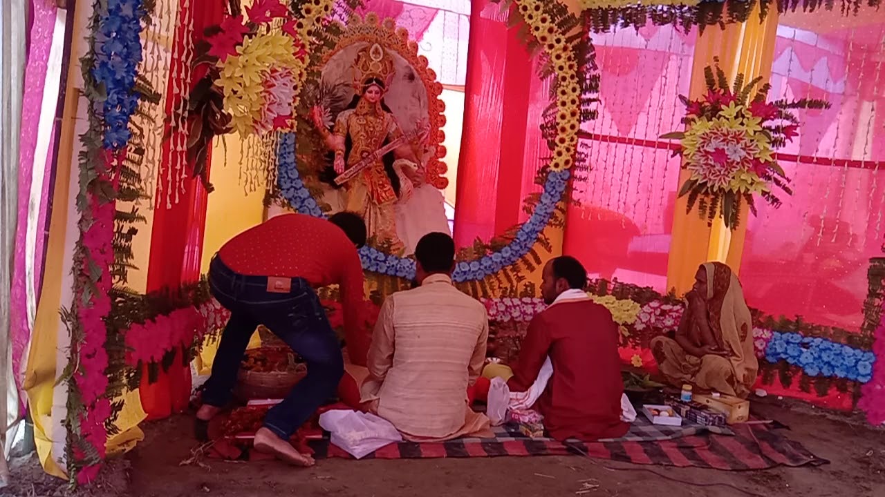 Jay maa sharde maithili yuva group Mahthour goth Saraswati puja ...