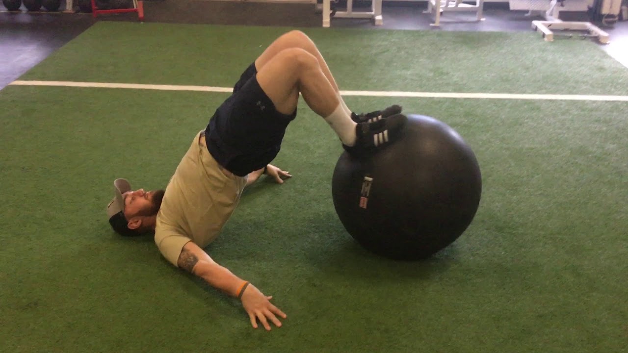 Swiss Ball Double Leg Curl - YouTube