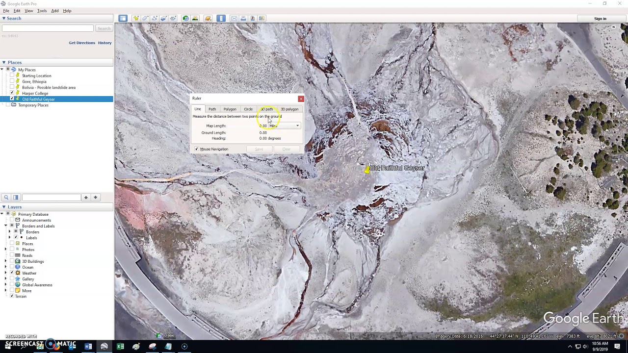 Google Earth: Using the Ruler Tool to Estimate Distances - YouTube