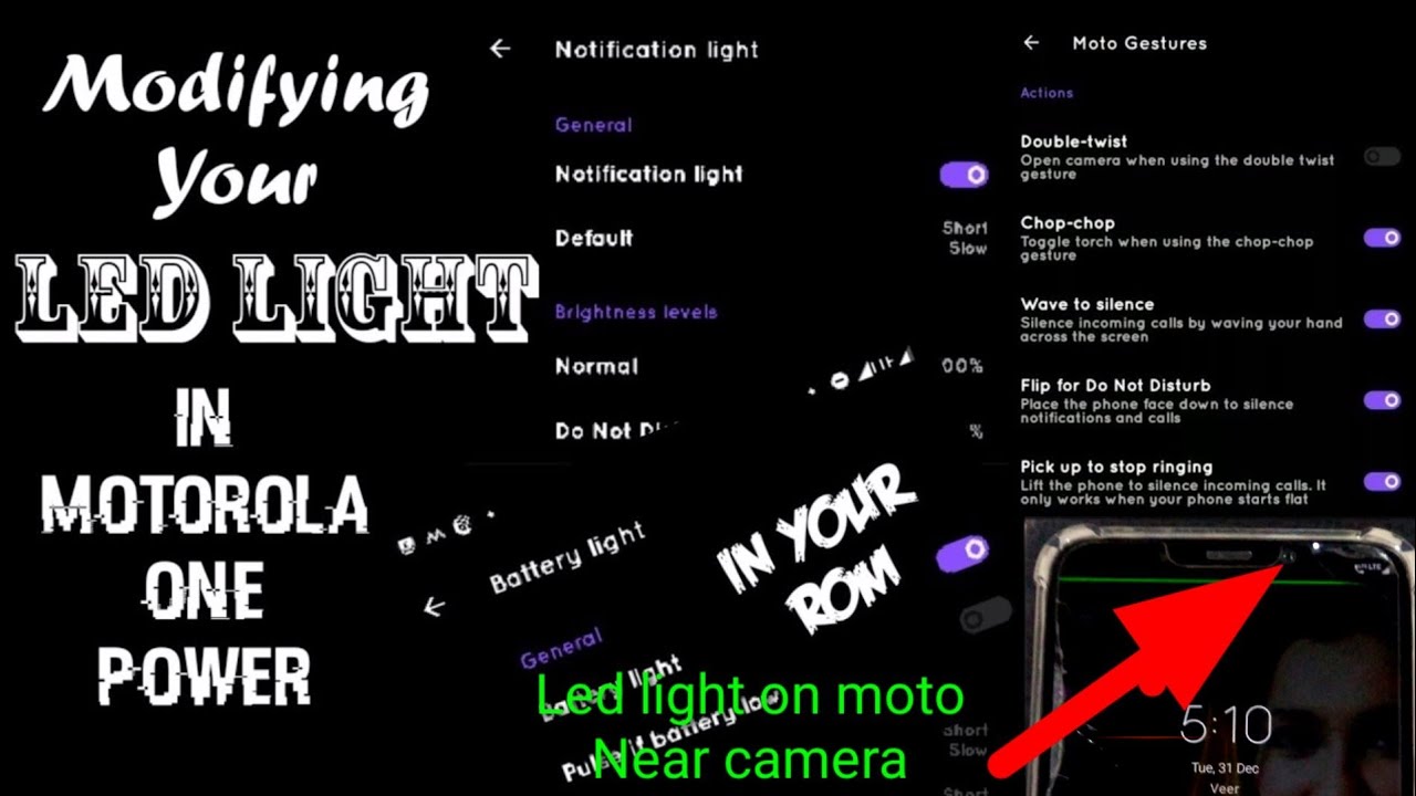 Enable your moto led notification light in your motorola one power ft ...