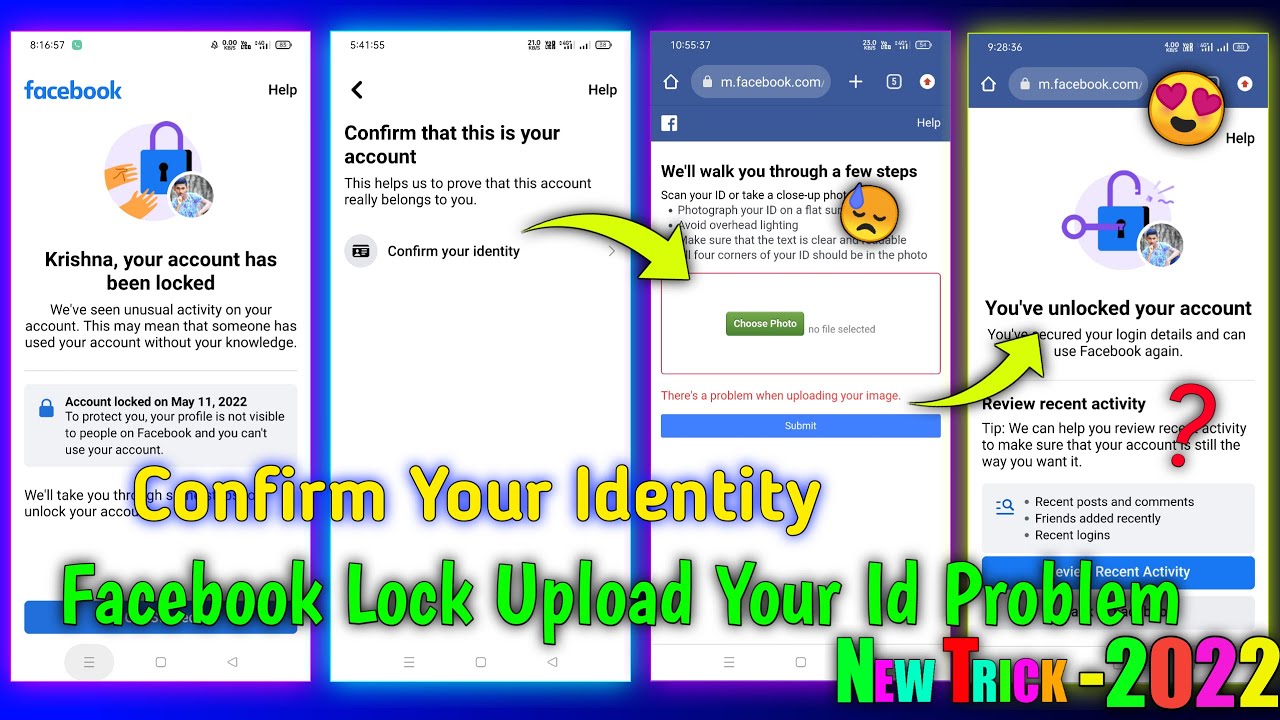 Confirm Your Identity With Facebook | Facebook Lock Upload Your Id ...