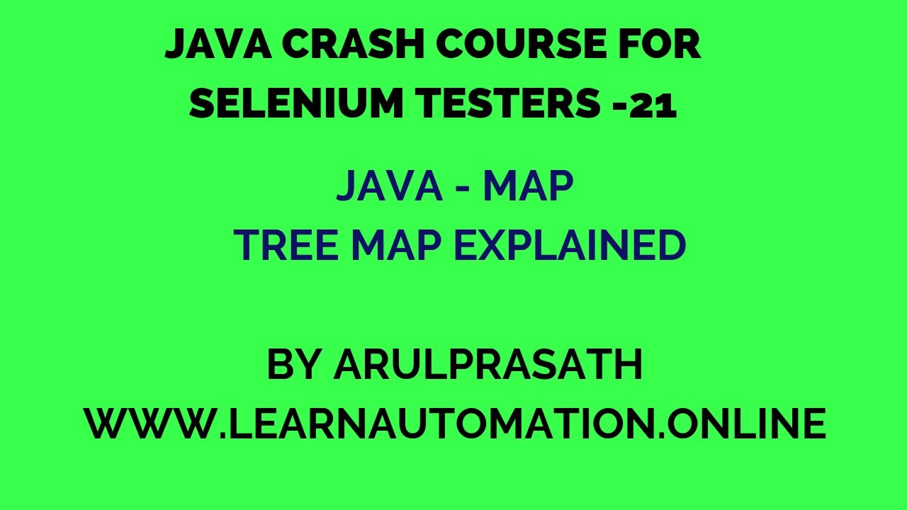 Java Crash Course 21 Map Java Tree Map Explained Tamil Youtube